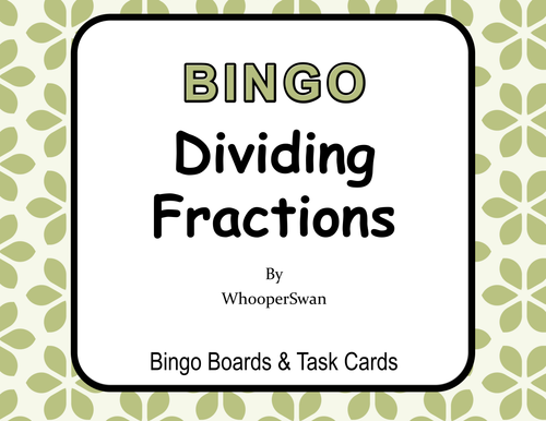 Dividing Fractions - BINGO and Task Cards | Teaching Resources