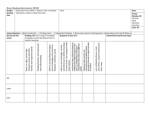 Group Guided Reading Literacy English Intervention | Teaching Resources