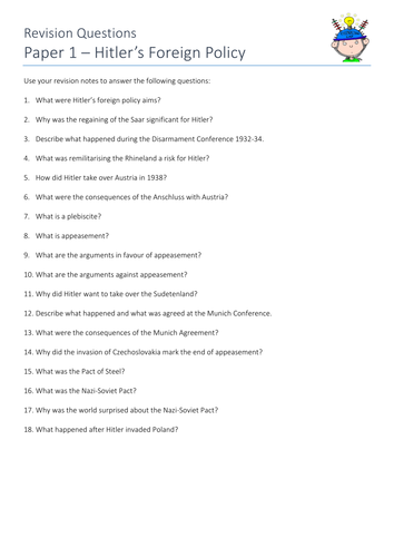 AQA GCSE History (old spec) - Paper 1 Revision Questions | Teaching ... AQA GCSE History (old spec) - Paper 1 Revision Questions | Teaching ...