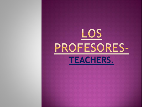 LOS PROFESORES | Teaching Resources