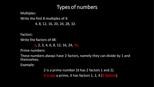 Types of numbers (lesson 2) | Teaching Resources