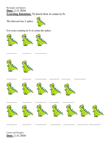 Introduction to counting in 5s. | Teaching Resources
