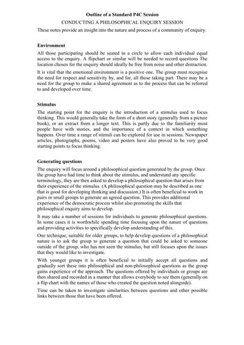 A step-by-step guide to leading a philosophical enquiry with children ...