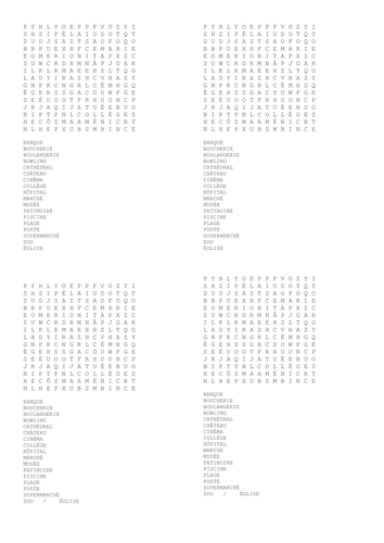 French places in a town wordsearch | Teaching Resources