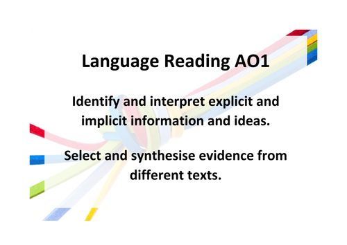 AQA English Literature and Language AO Posters | Teaching Resources