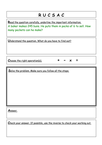 RUCSAC worksheet guidance | Teaching Resources