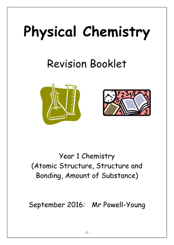 This is revision / workbooks for the new AQA A-Level Chemistry course ...