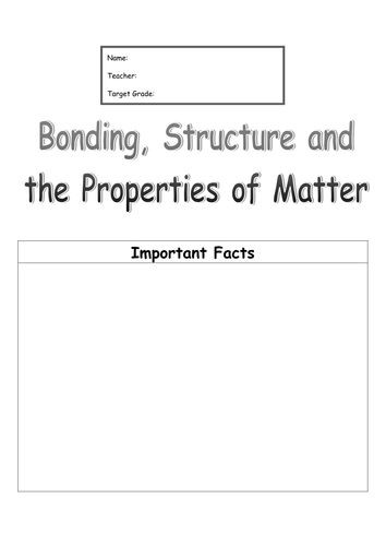Aqa Gcse Chemistry New For 2016 Unit 2 Bonding Structure And Properties Of Matter Teaching