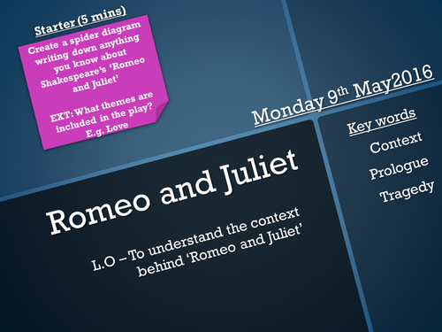 Romeo and Juliet - William Shakespeare - Complete Presentation - AQA ...