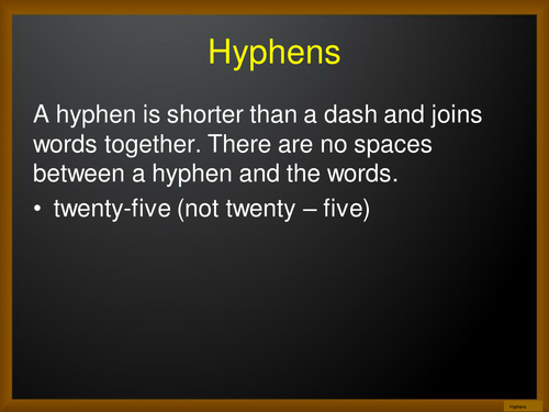 Hyphens | Teaching Resources