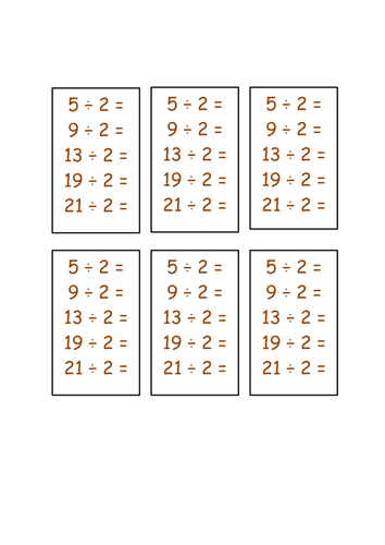 NEW! Year 2 Division calculations with and without remainders ...