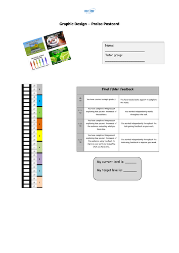 KS3 Graphics Task Scheme of work and evidence booklet - to create a ...