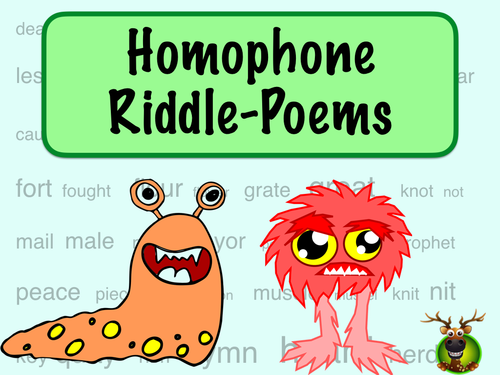 Homophone Riddle-Poems by Goodeyedeers - Teaching Resources - Tes