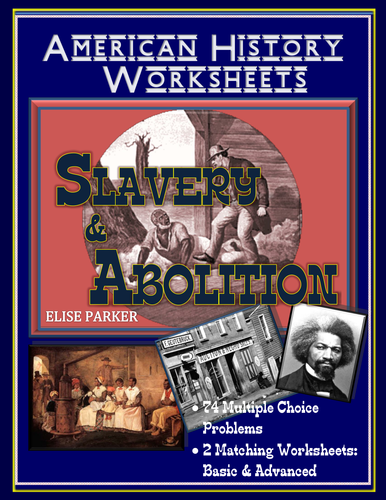 American History Worksheets: Slavery and Abolition Worksheets ...