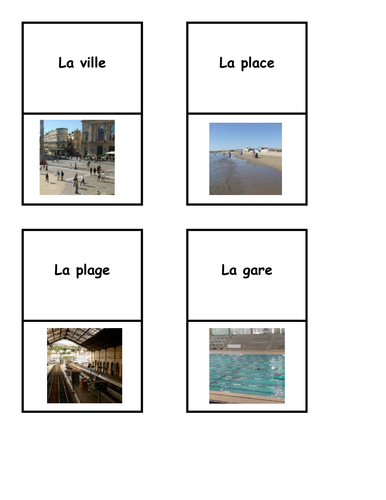 French Around town dominoes and pairs (Linked to Level 3 mod 1 Tout-le ...