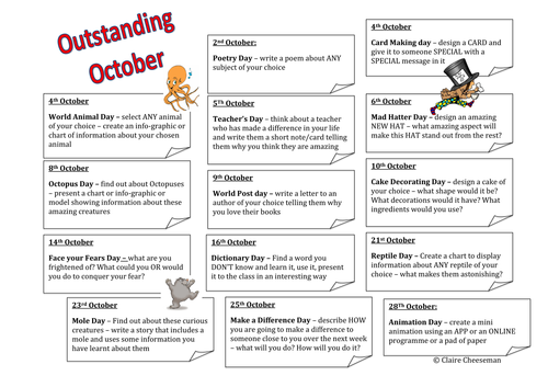 October - early finishers | Teaching Resources