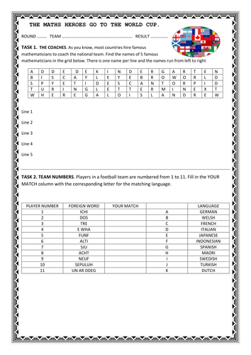 The Maths Heroes Go To The World Cup | Teaching Resources
