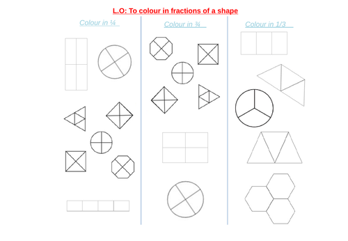Shading fractions for LA | Teaching Resources