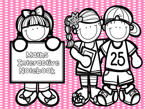 Colour Me In Maths Interactive Notebook Covers | Teaching Resources