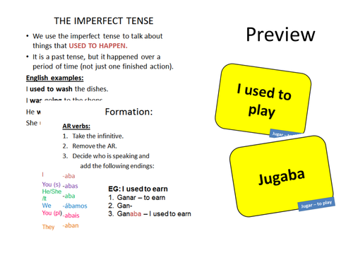 El imperfecto / The imperfect | Teaching Resources