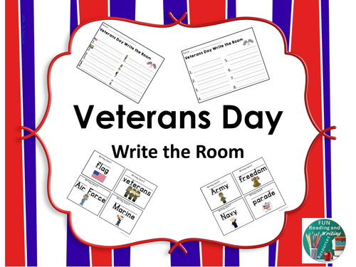 Veterans Day Write the Room | Teaching Resources