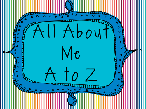 All About Me A to Z: Create your own book! | Teaching Resources
