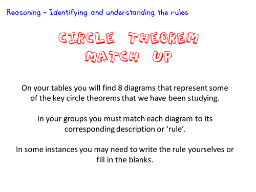 Circle Theorems | Teaching Resources Circle Theorems | Teaching Resources