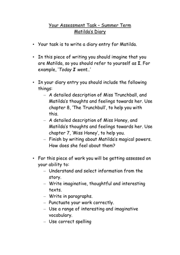 Matilda | Teaching Resources