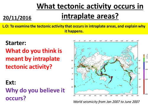 Hazardous Earth - Intraplate Activity | Teaching Resources
