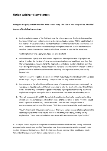 Story Openers | Teaching Resources