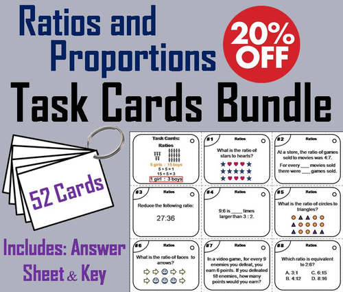 Ratios and Proportions Task Cards | Teaching Resources