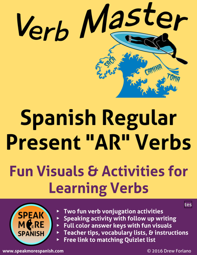 Spanish Verb Master Worksheets * Regular Present "AR" Verbs * Verbos ...