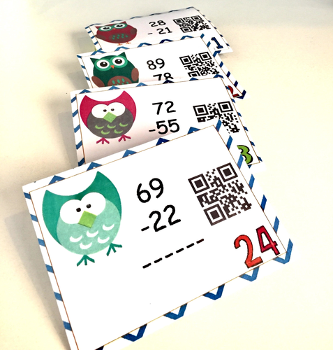 Two-digit Subtraction : QR CODE Task Cards | Teaching Resources Two-digit Subtraction : QR CODE Task Cards | Teaching Resources