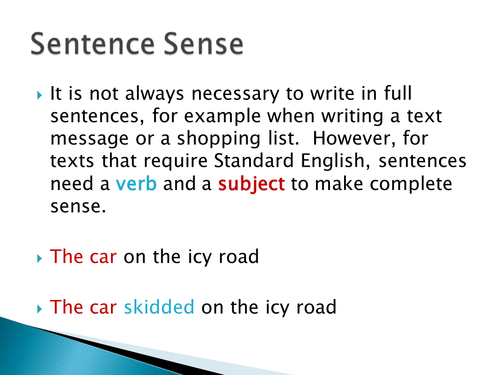 Complete Sentences English Starter Powerpoint Presentation | Teaching ...