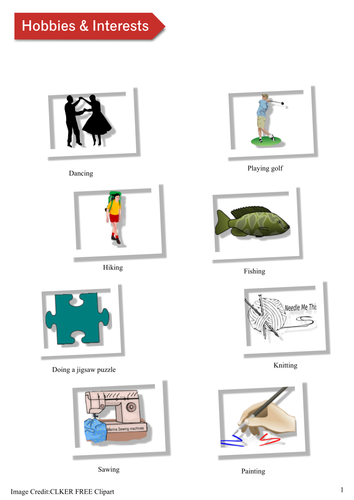 Hobbies and Interests | Teaching Resources