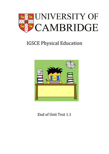 End of unit test for Module 1.1 of the Cambridge IGCSE course ...
