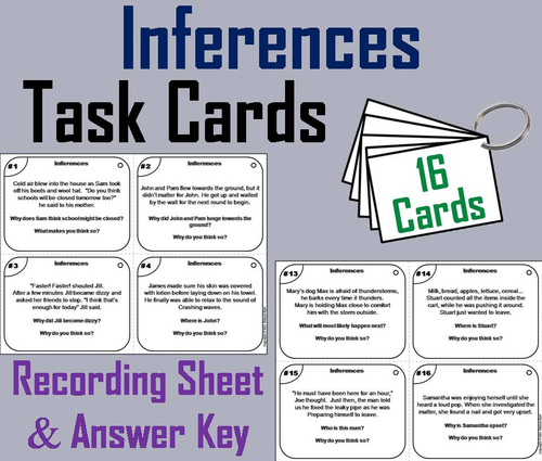 Inference Task Cards | Teaching Resources Inference Task Cards | Teaching Resources