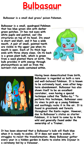 Pokemon Reading Activity : Pokémon reading comprehension – KOSFY