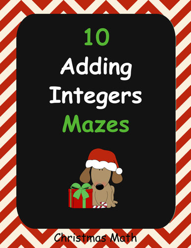 Christmas Math: Adding Integers Maze | Teaching Resources