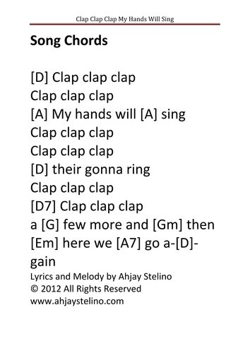 A Clap Along Song | Teaching Resources