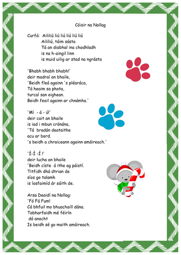 Preschool Irish gaelic resources