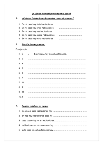 Spanish Rooms Booklets - La Casa | Teaching Resources