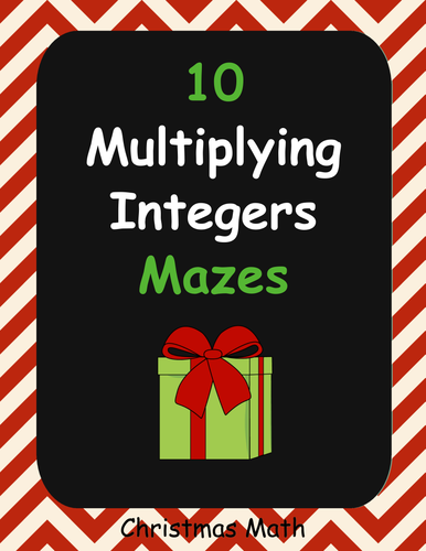 Christmas Math: Multiplying Integers Maze | Teaching Resources