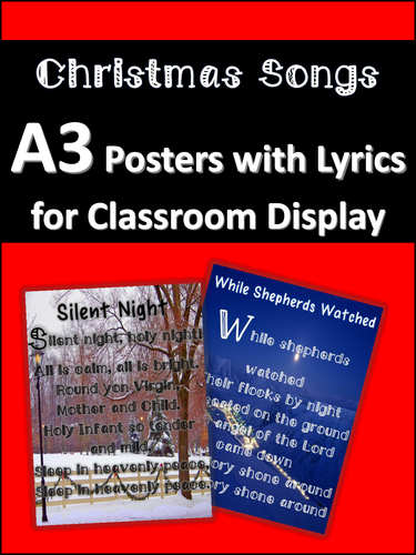 Christmas Songs (A3 Posters for Classroom Display) | Teaching Resources