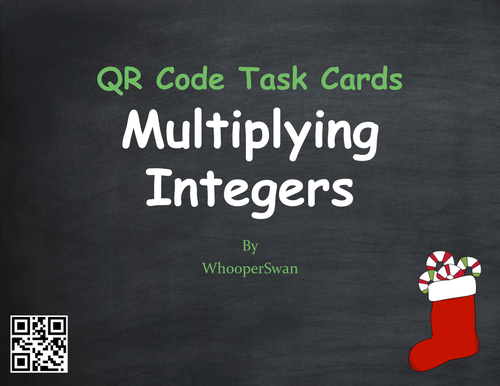 Christmas Math: Multiplying Integers QR Code Task Cards | Teaching ...