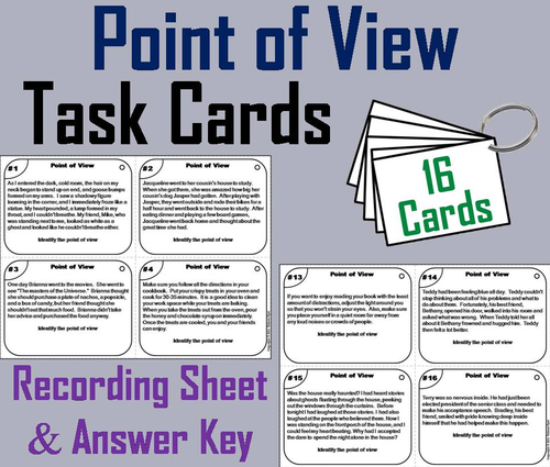 Author's Point of View Task Cards | Teaching Resources