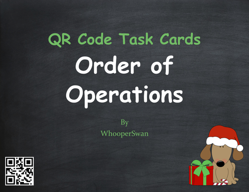 Christmas Math: Order of Operations QR Code Task Cards | Teaching Resources