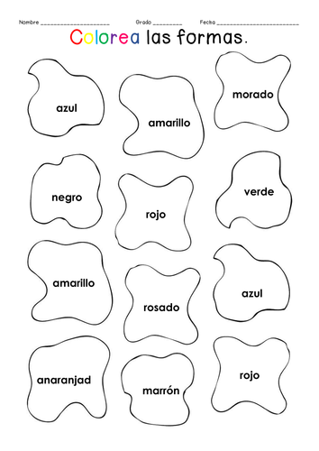Colorea las formas by didade | Teaching Resources