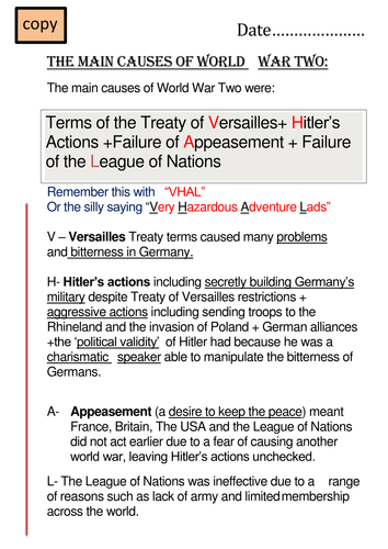 Main Causes of World War Two | Teaching Resources Main Causes of World War Two | Teaching Resources