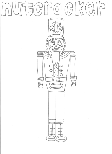 Nutcracker Colouring Page, Christmas | Teaching Resources